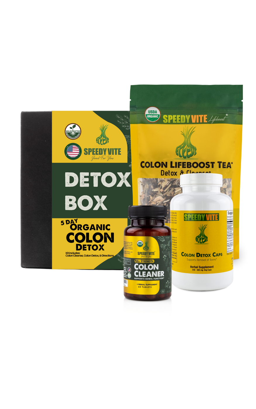 5-Day Organic Colon Detox Kit - SpeedyVite® Detox Box, Made In USA FRE