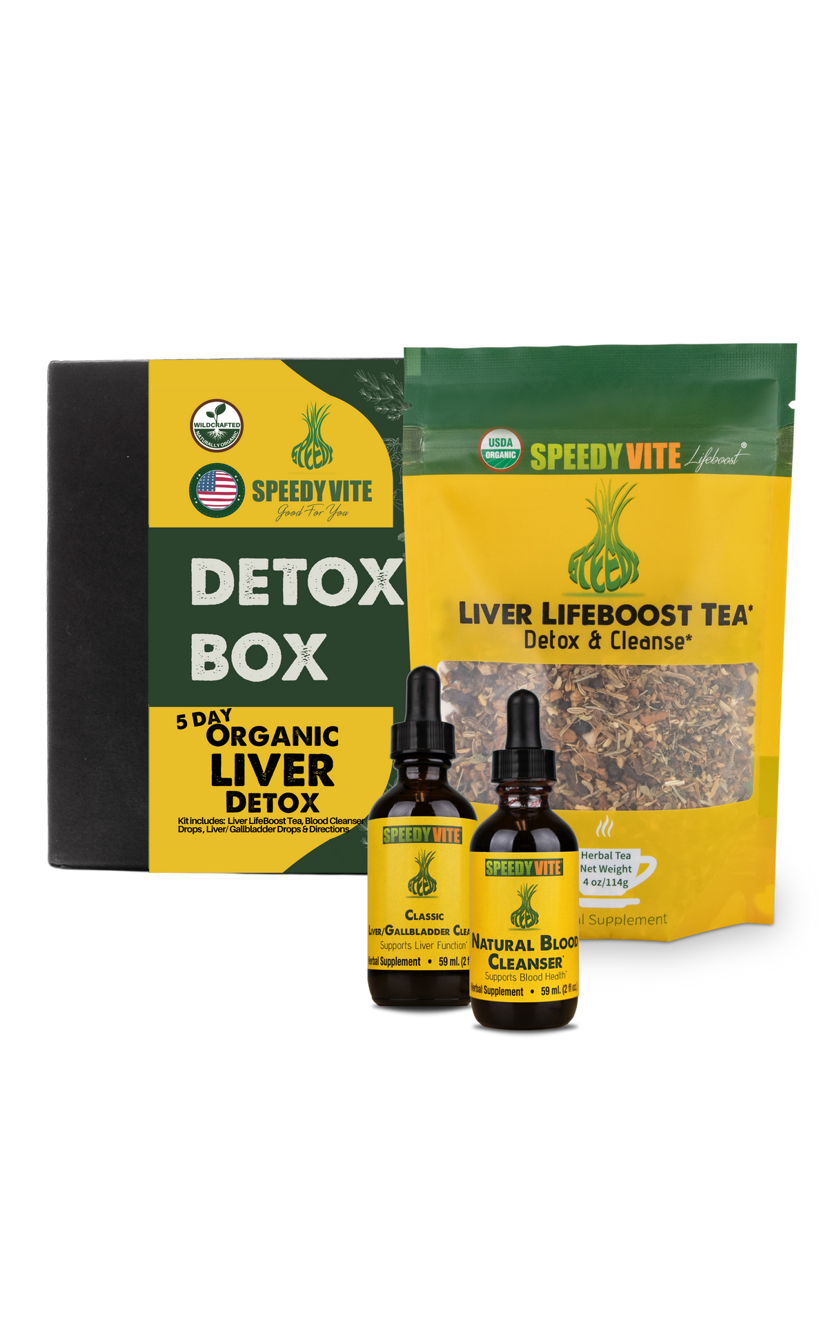 5-Day Organic Liver Detox Kit | Tea + Liver & Blood Drops | SpeedyVite — SpeedyVite®